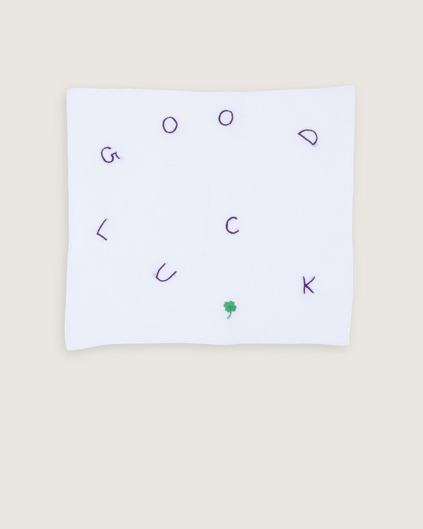 Embroidered handkerchief | Good Luck | Scarlette Ateliers